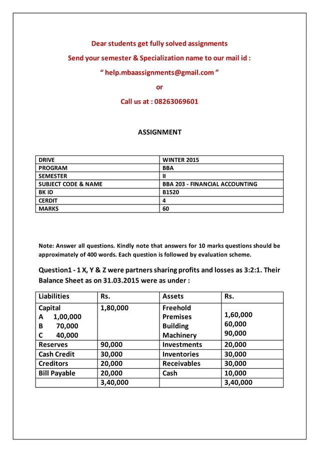 Bba203 financial accounting... | PDF