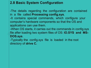 Bba203 unit 2 operating system concepts | PPTX