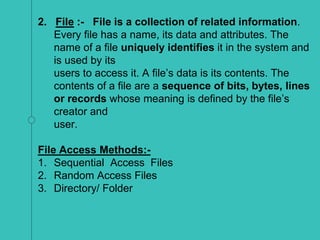 Bba203 unit 2 operating system concepts | PPTX