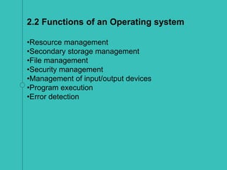 Bba203 unit 2 operating system concepts | PPTX