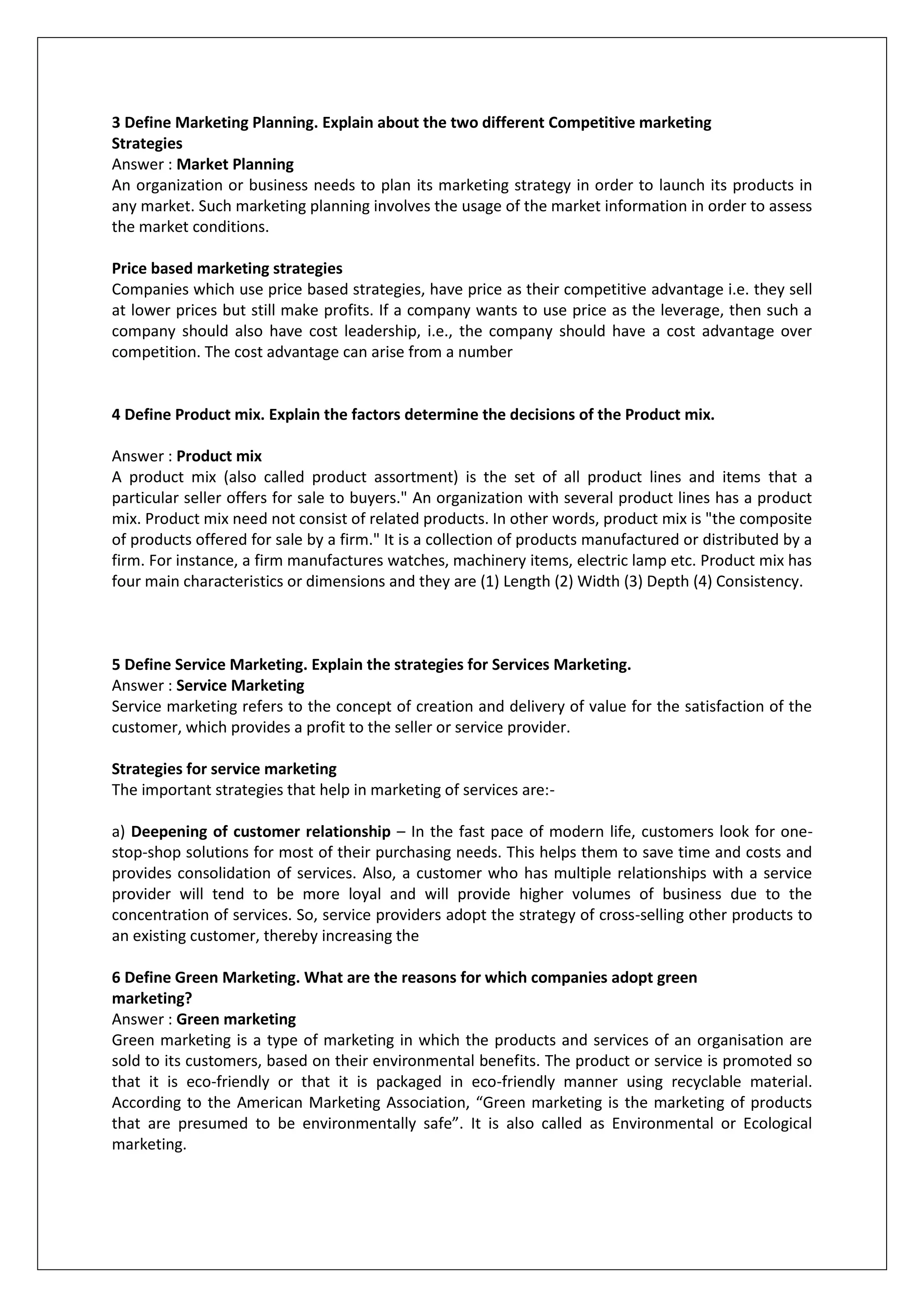 Bba204 marketing management | PDF