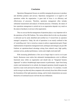 Managing Business Operations case study | PDF | Needlework | Arts and ...