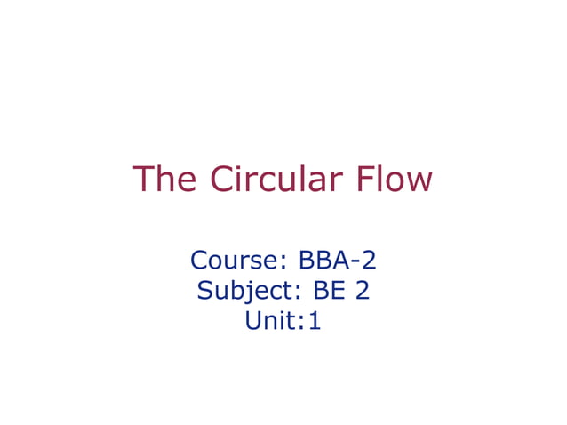 circular flow | PPT