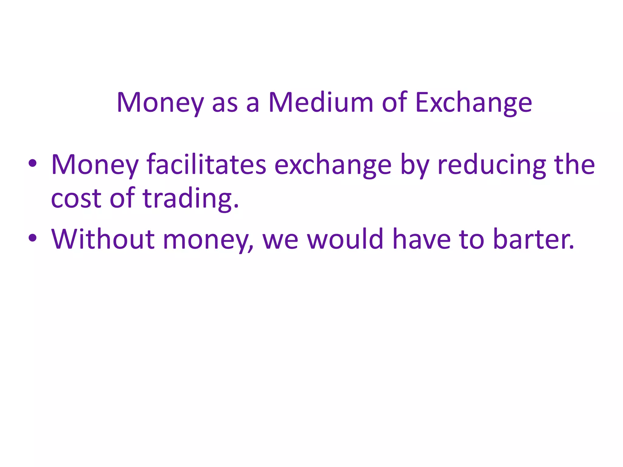 functions of money | PPTX