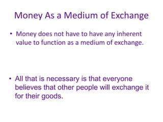 functions of money | PPTX