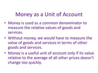 functions of money | PPT