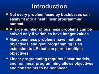 Bba 3274 qm week 10 integer programming | PPT