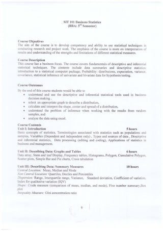 Bba 3rd syllabus | PDF