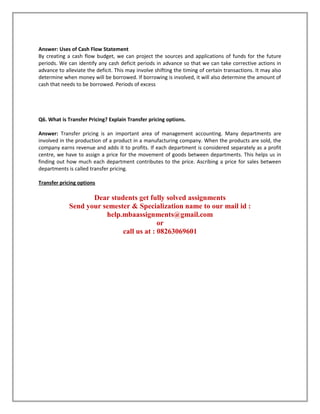 Bba402 management accounting | PDF