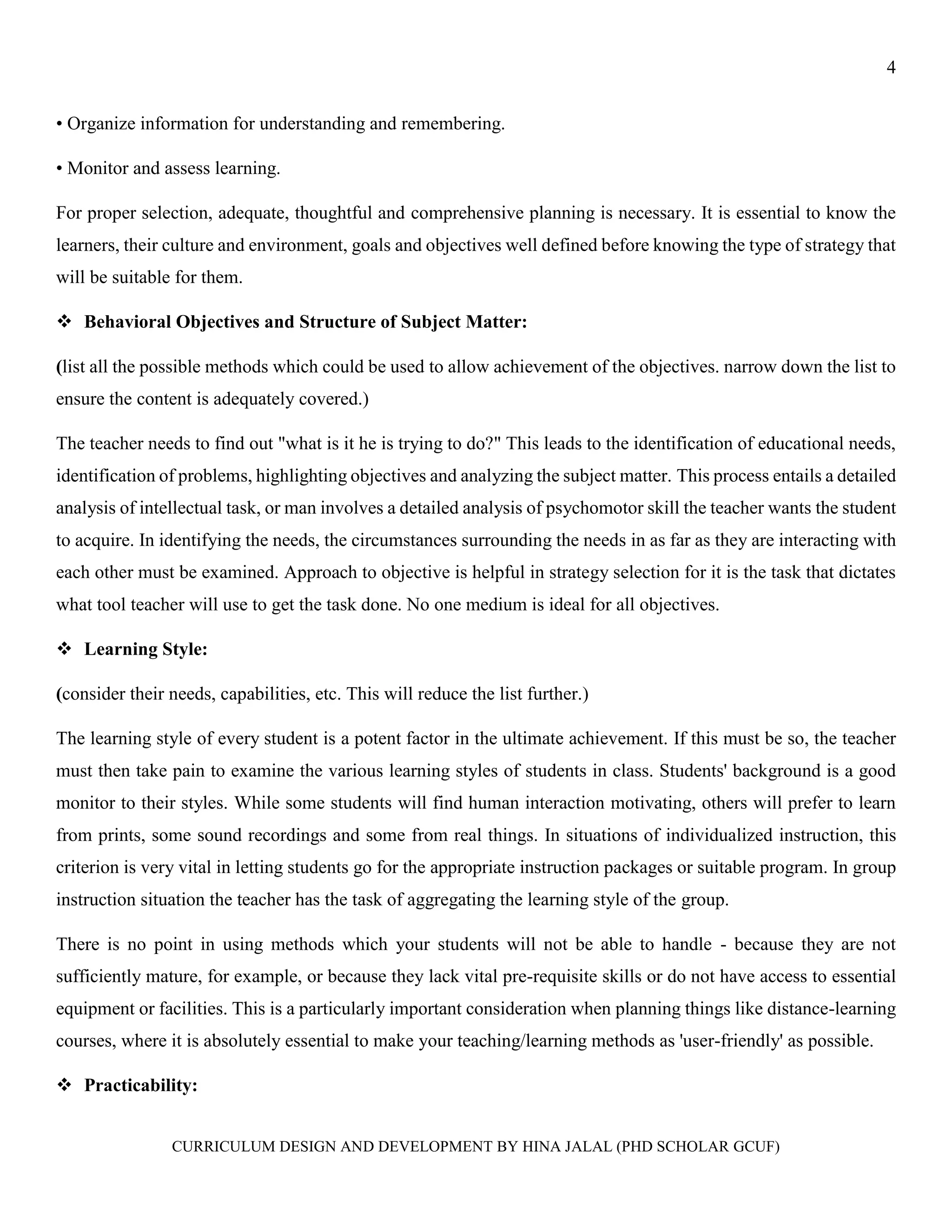 Selecting Instructional Strategies | PDF | Workshops and Classes | Hobbies & Interests