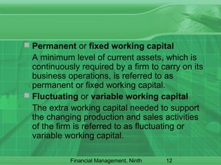 Bba 4 fm u 4.1 management of working capital | PPT