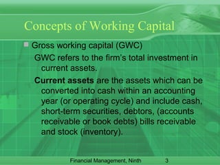 Bba 4 fm u 4.1 management of working capital | PPT
