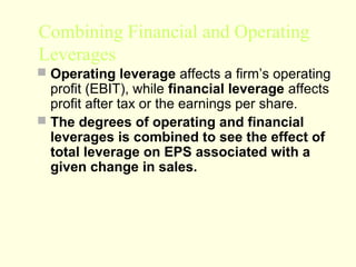 Bba 4 fm u 4 operating and financial leverage | PPT