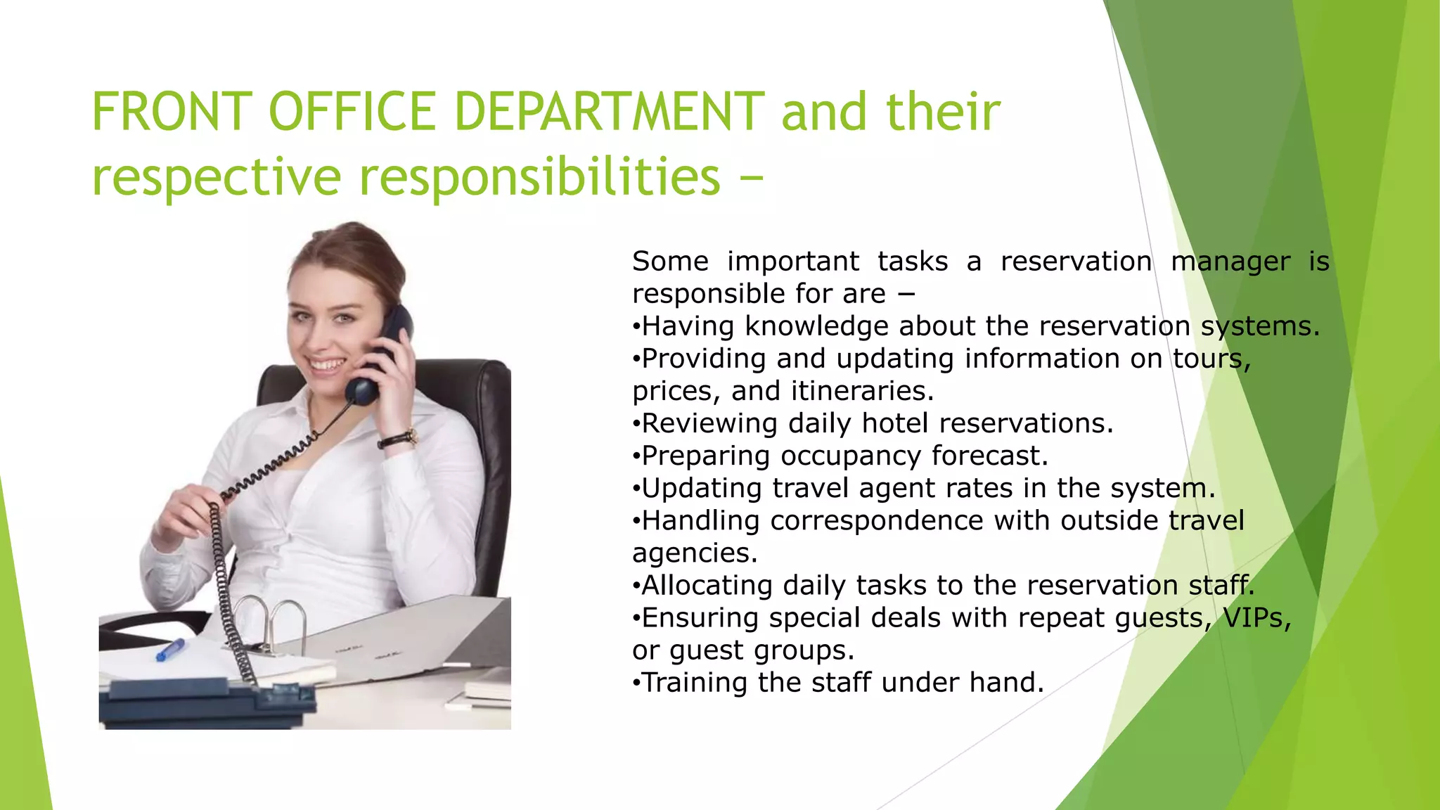 hospitality management Front Desk | PPTX