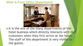 hospitality management Front Desk | PPTX