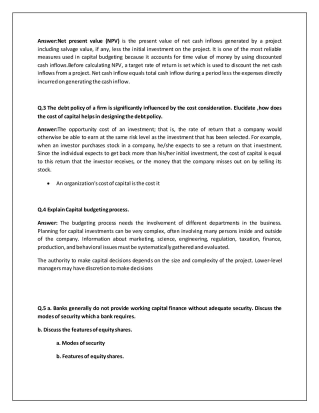 Bba 502 financial management | DOCX | Stocks and Bonds | Personal Investing