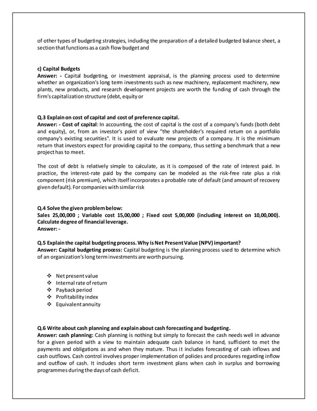 Bba502 & financial management | PDF