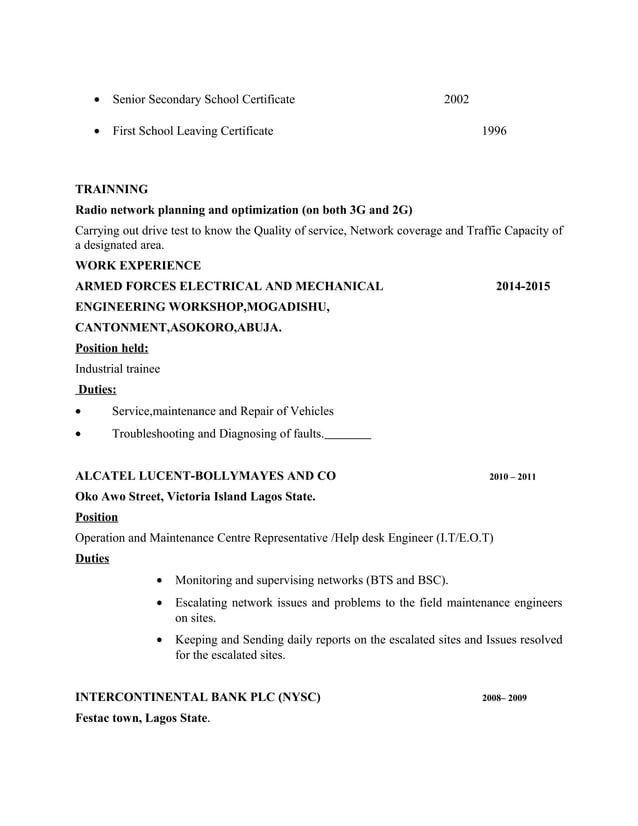 Richard's CV 7(2) | DOC | Business Banking & Finance | Business