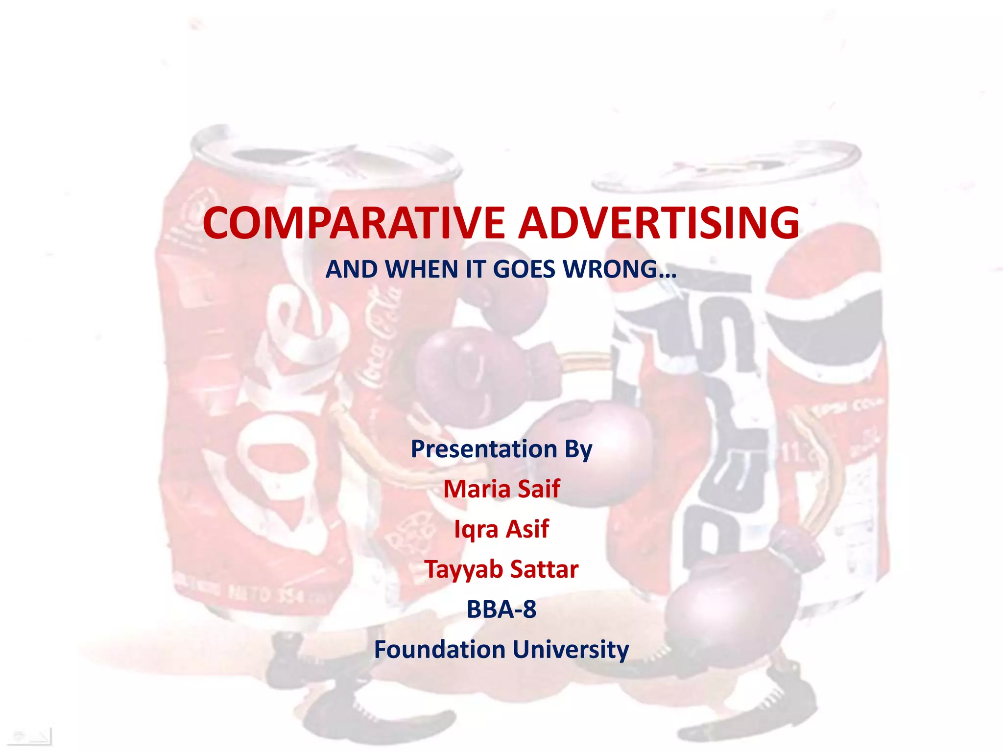 Comparative Advertising. | PPT