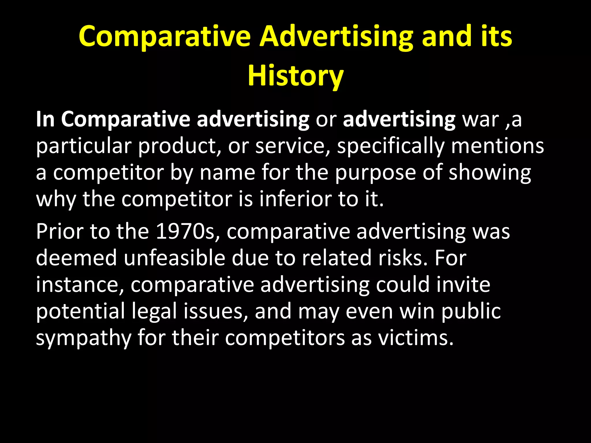 Comparative Advertising. | PPT