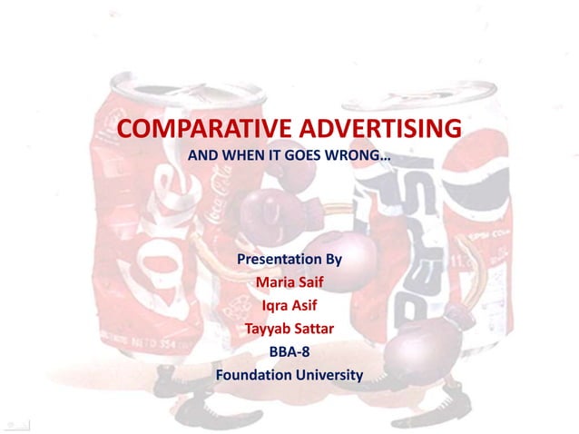 Comparative Advertising. | PPT