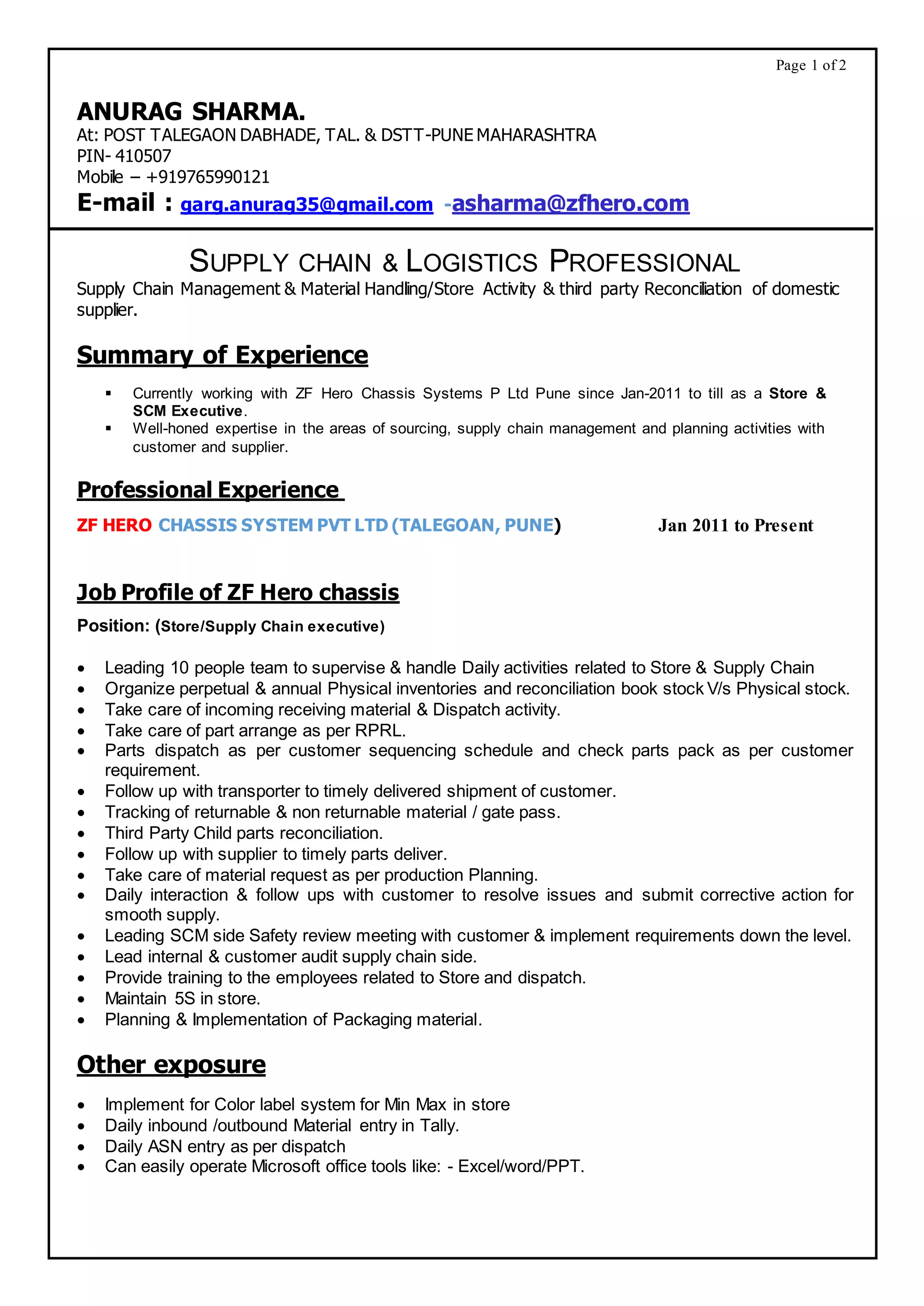 ANURAG RESUME New-16 | PDF