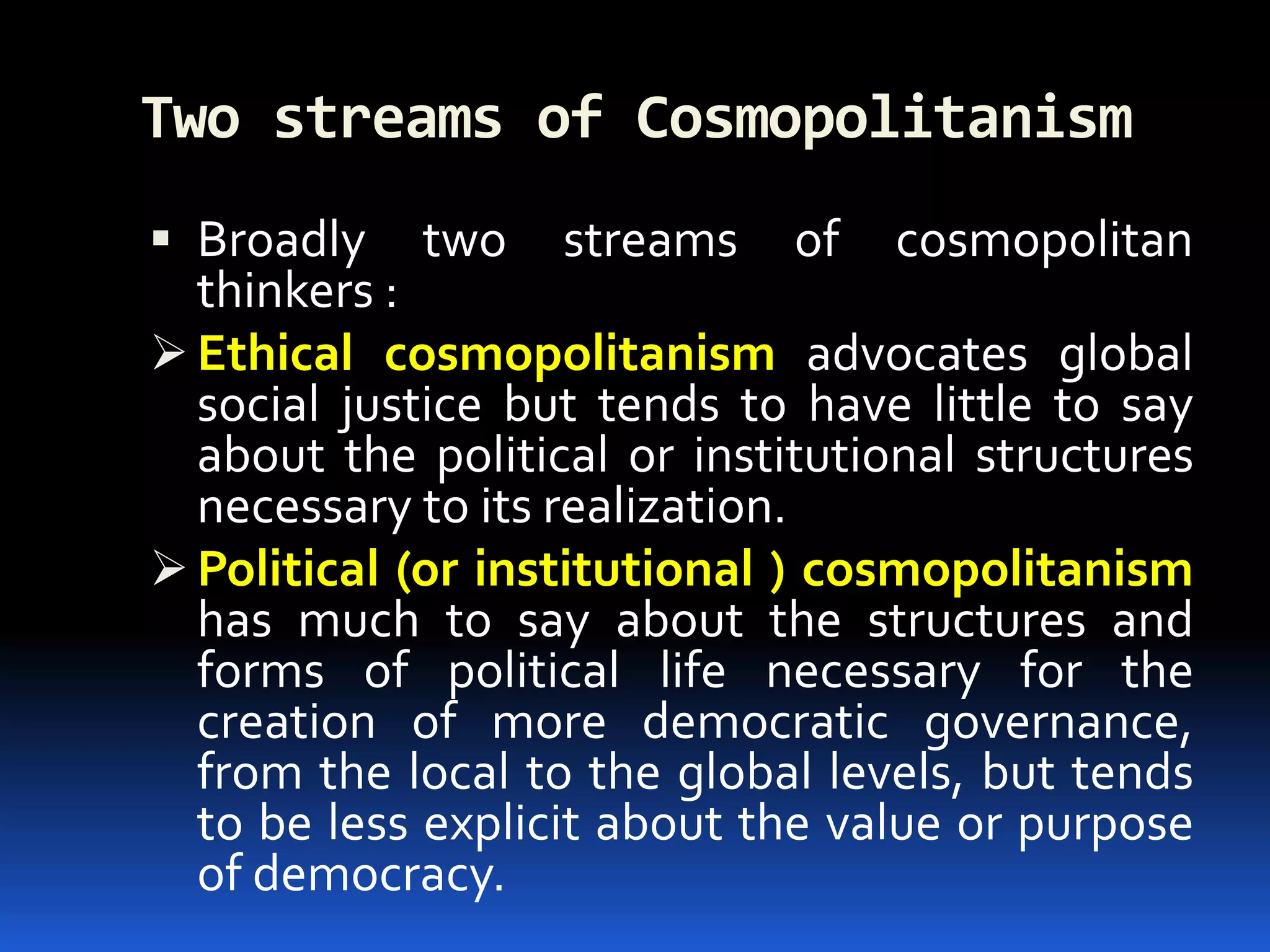 cosmopolitanism and global justice | PDF