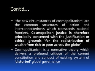 cosmopolitanism and global justice | PDF