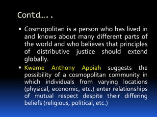 cosmopolitanism and global justice | PDF