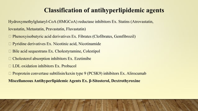 Anti-Hyperlipidemic Agents/Drugs | PDF | Heart and Cardiovascular ...