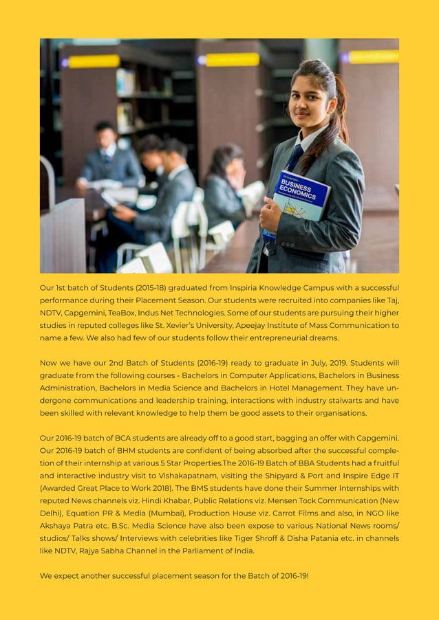 BBA Placement Brochure | Batch of 2016 | PDF