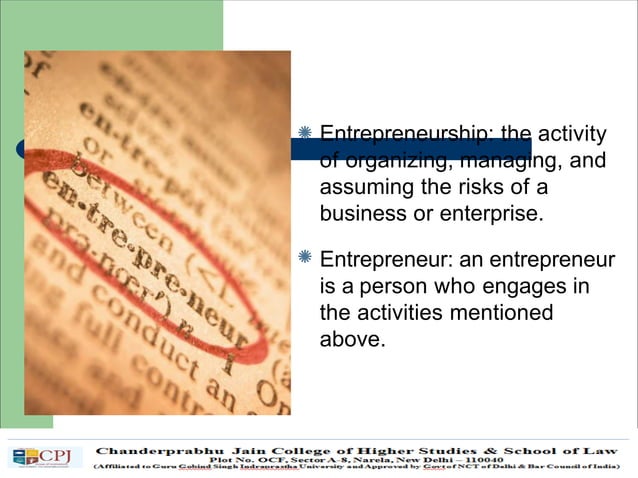 Entrepreneurship development | PPT