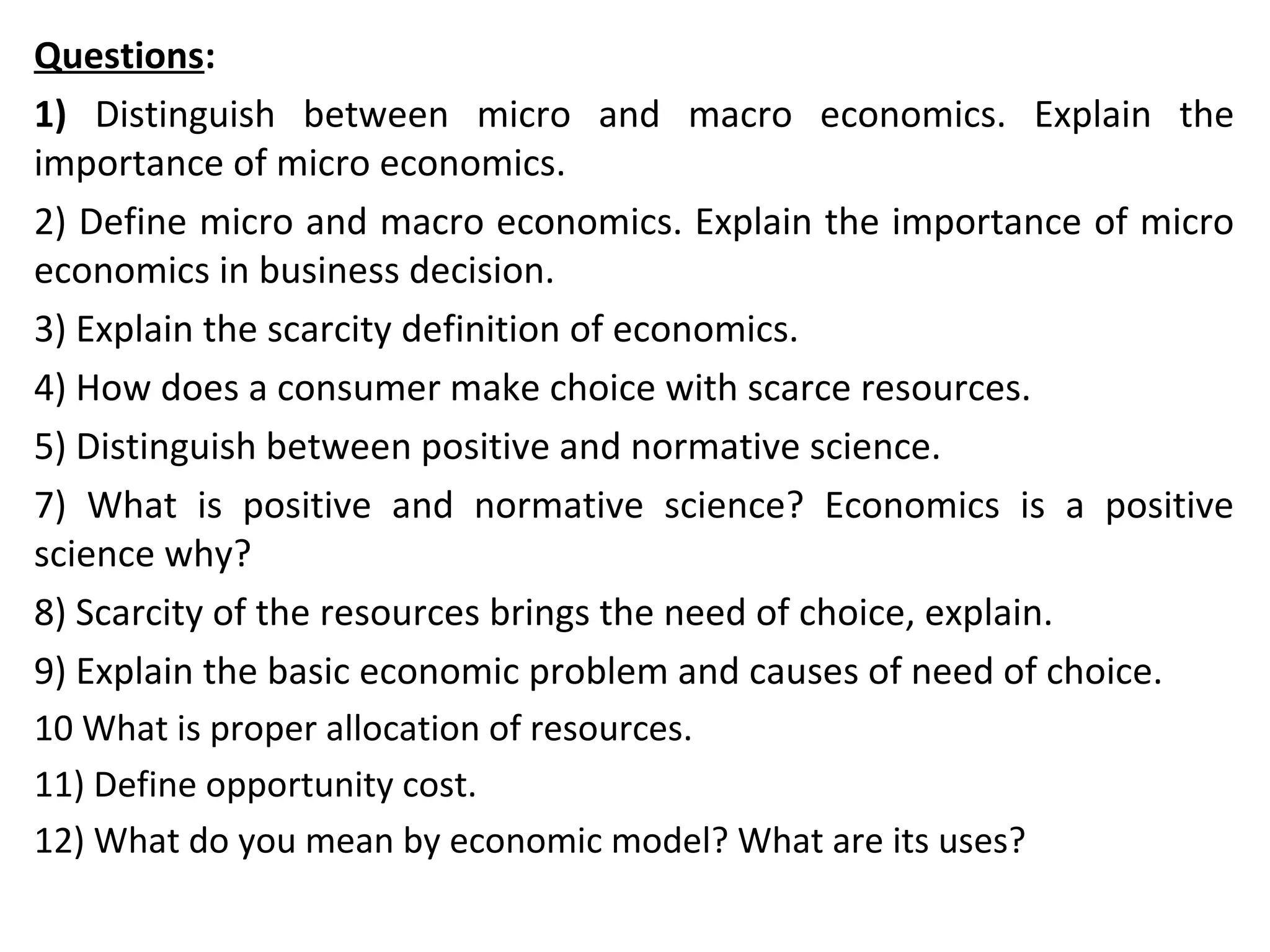 Microeconomics: Introduction and basic concepts | PPT