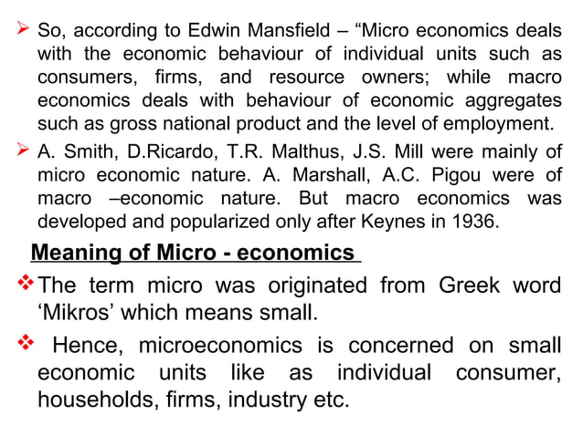Microeconomics: Introduction and basic concepts | PPT