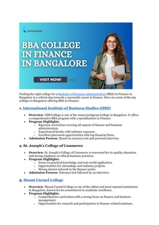 BBA Colleges In Finance In Bangalore.pdf