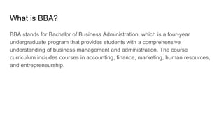 BBA course | PPTX