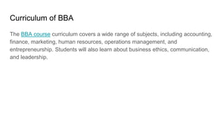 BBA course | PPTX