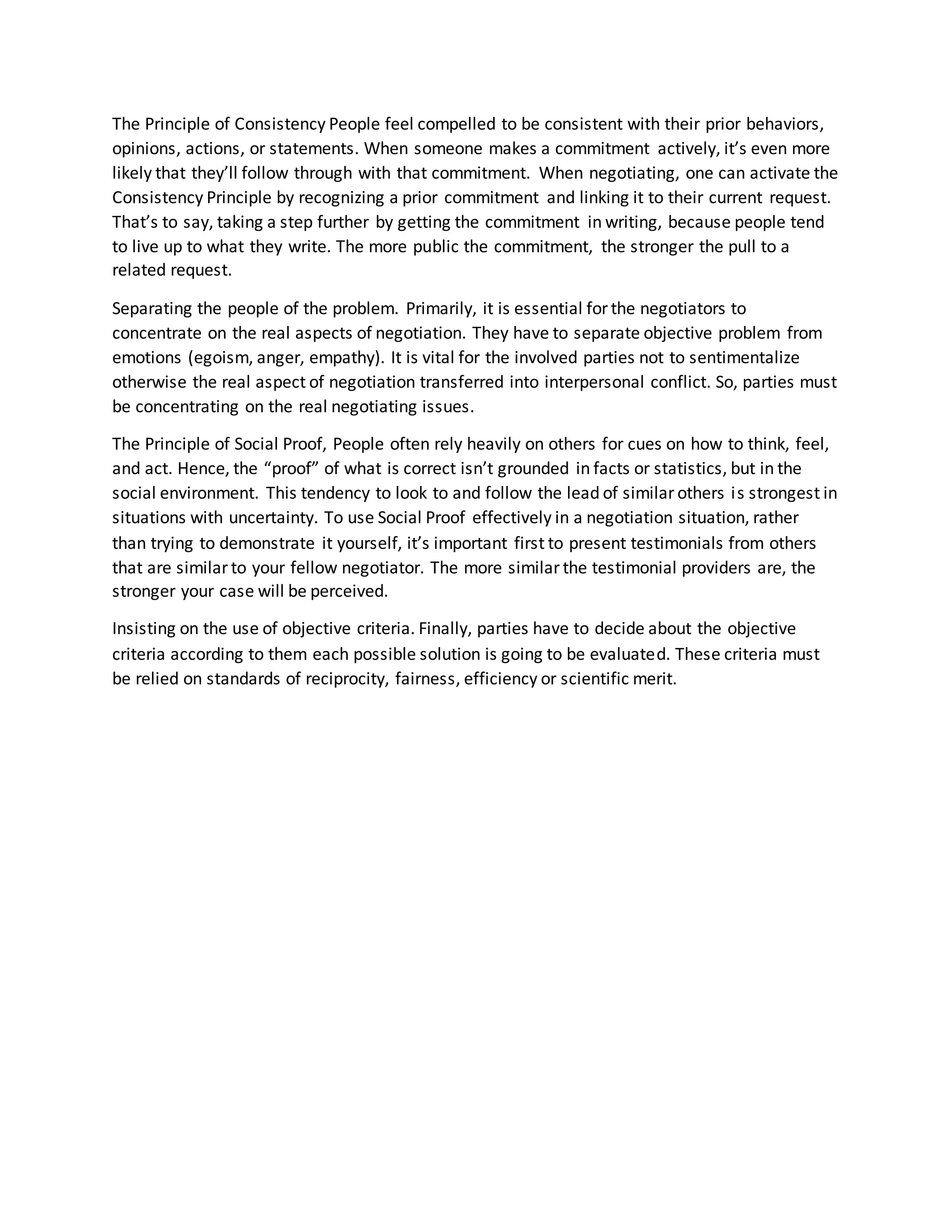 Notes on Conflict and Negotiation | DOCX