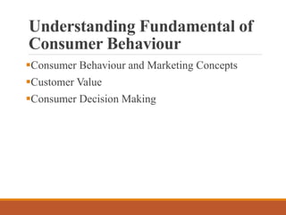 INTRODUCTION to the Consumer Behavior and STP | PPT
