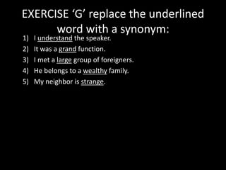 Bba i ecls_u-2_framing sentences and vocabulary | PPT