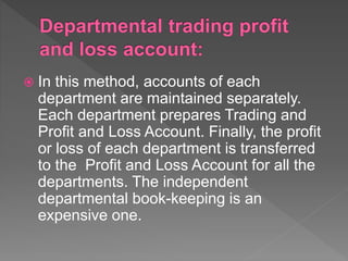 departmental accounting ppt | PPTX