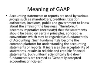 Bba i ita u 1.2 meaning of gaap | PPT