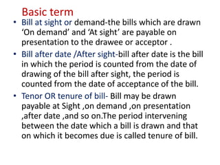 Bba i ita u 5.2 bill of exchange | PPTX