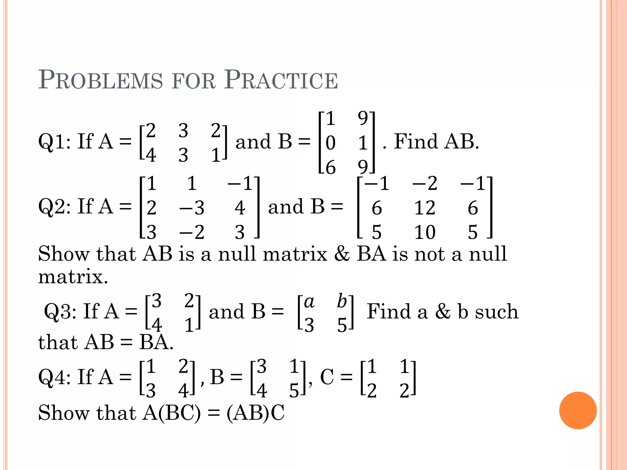 Matrices & Determinants | PDF