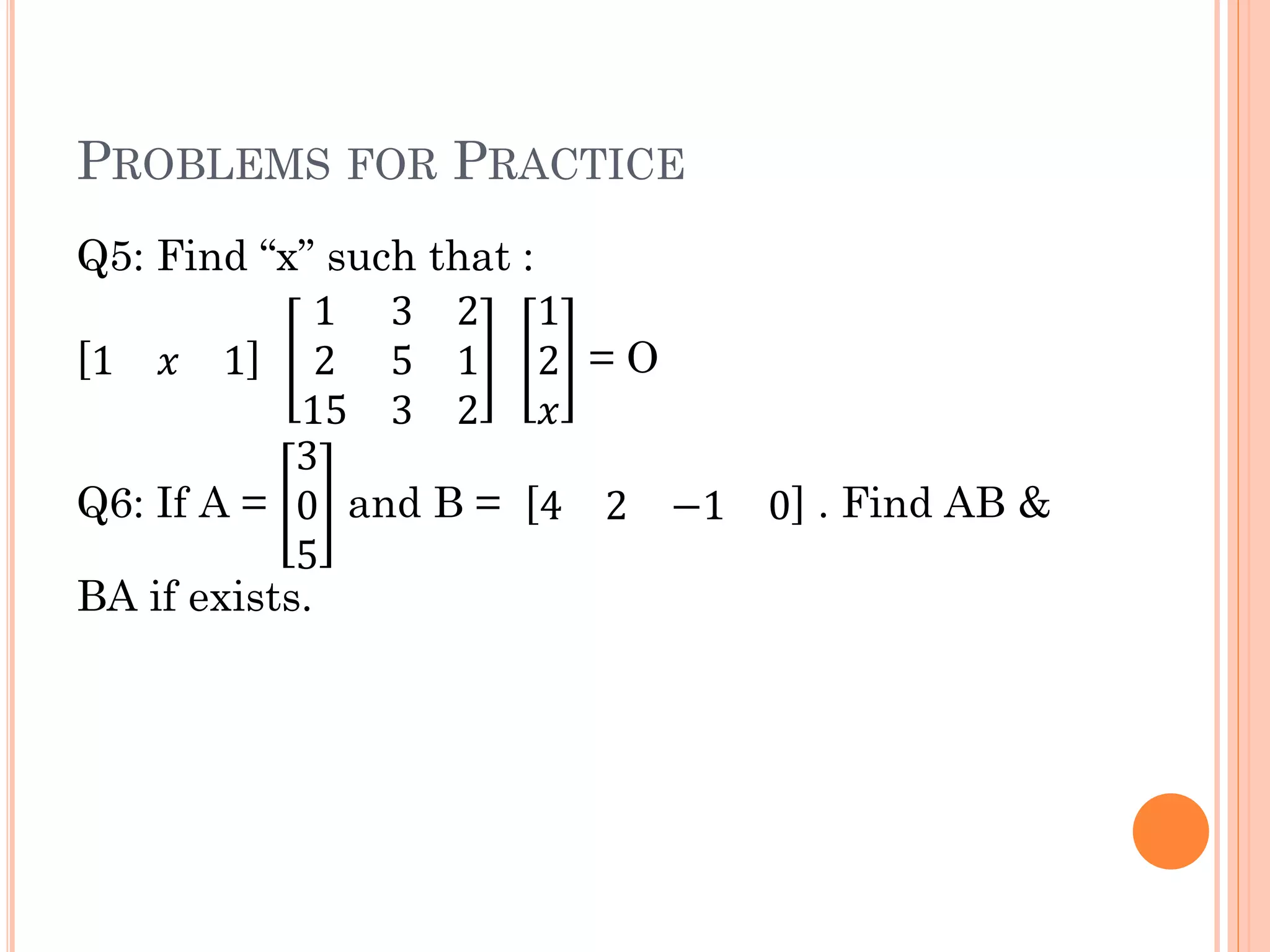 Matrices & Determinants | PDF