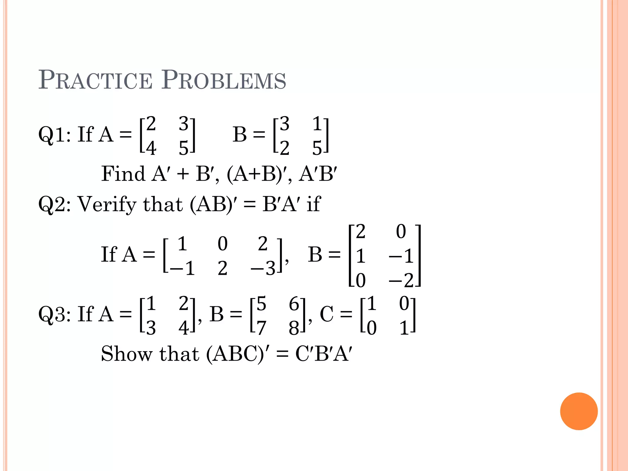 Matrices & Determinants | PDF