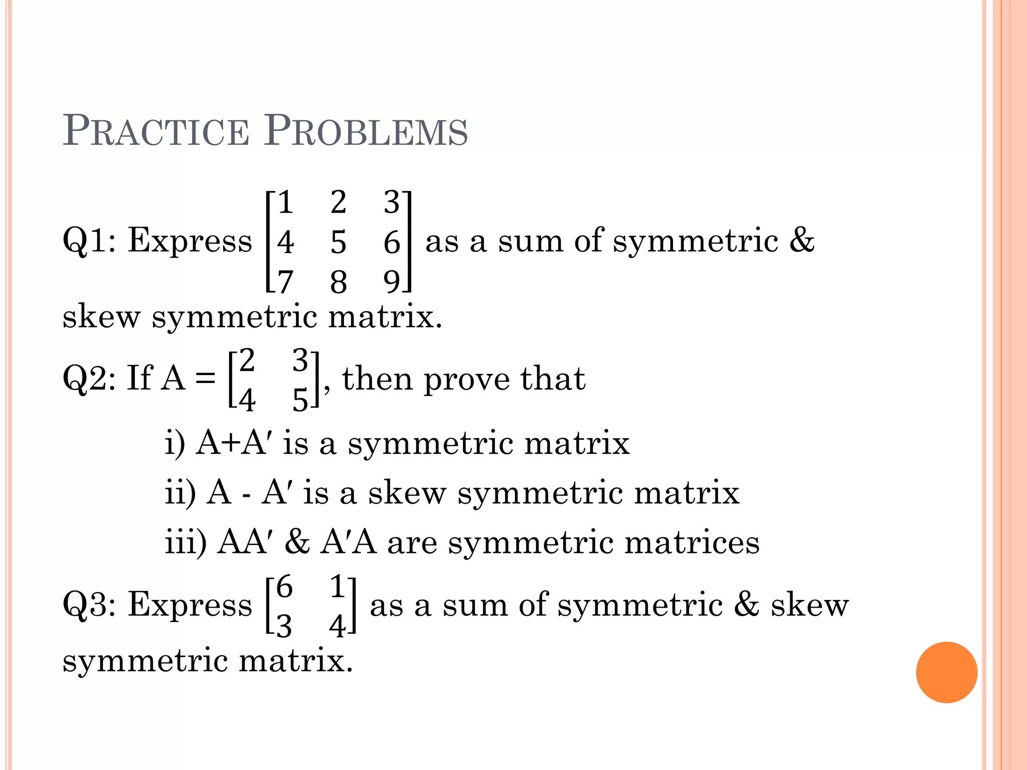 Matrices & Determinants | PDF