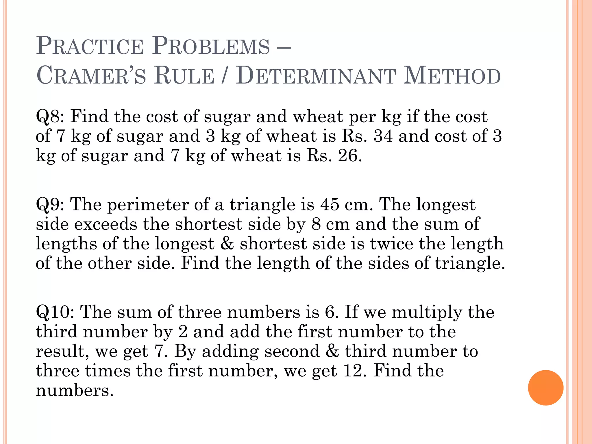 Matrices & Determinants | PDF