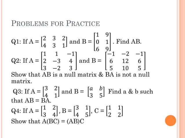Matrices & Determinants | PDF