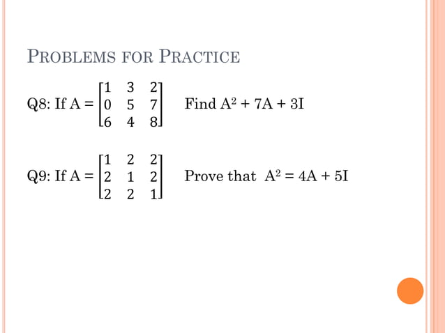 Matrices & Determinants | PDF